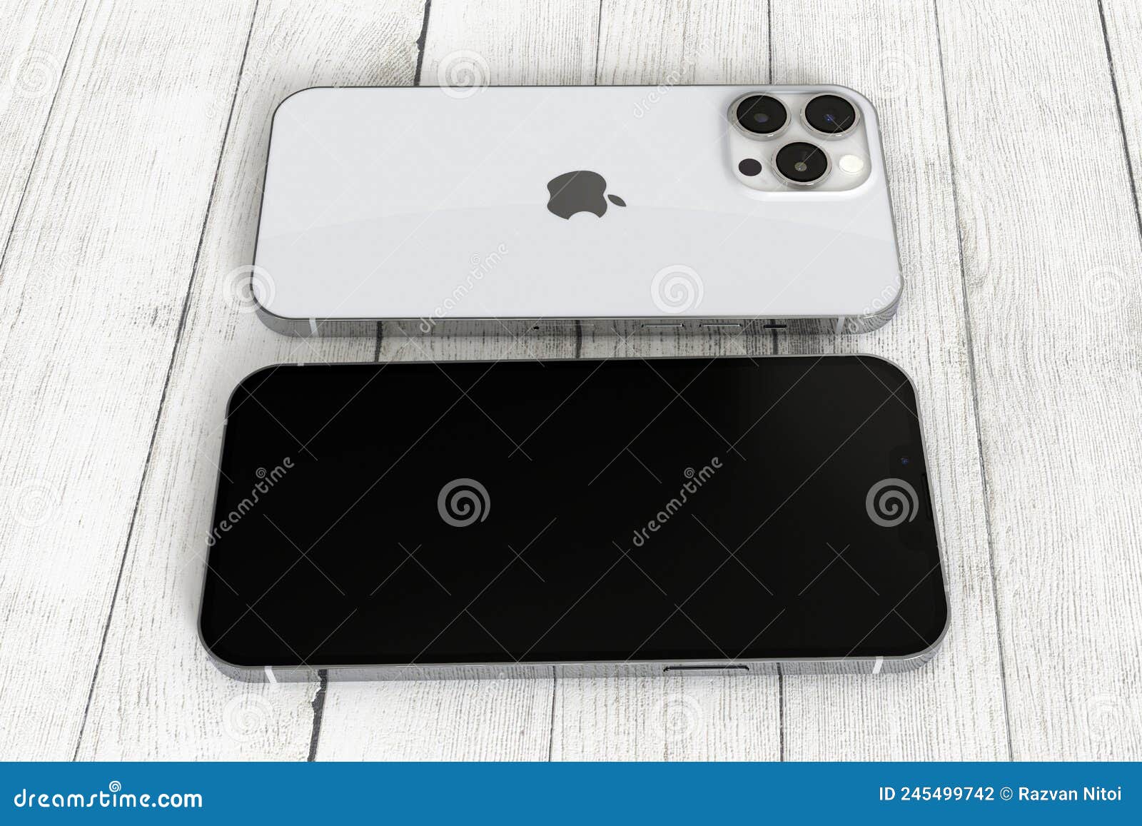 Apple IPhone 13 Pro Max Silver, Front and Back Sides Comparison ...