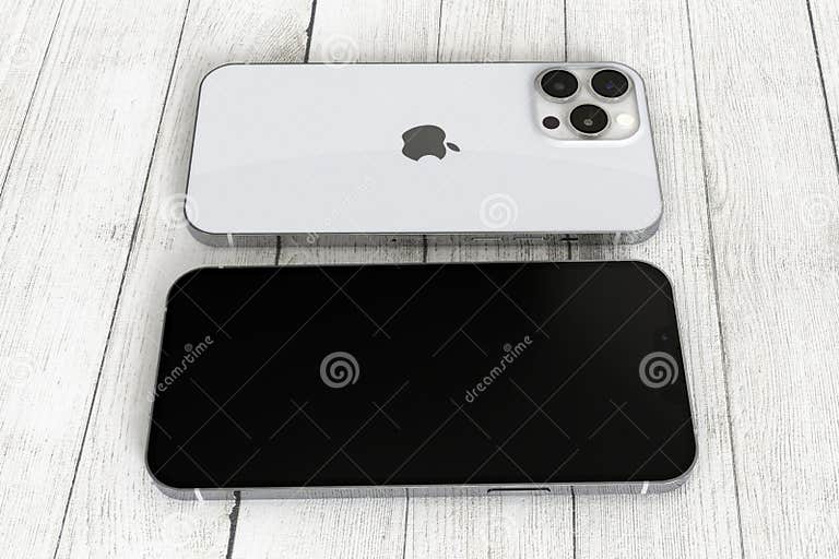 Apple IPhone 13 Pro Max Silver, Front and Back Sides Comparison ...