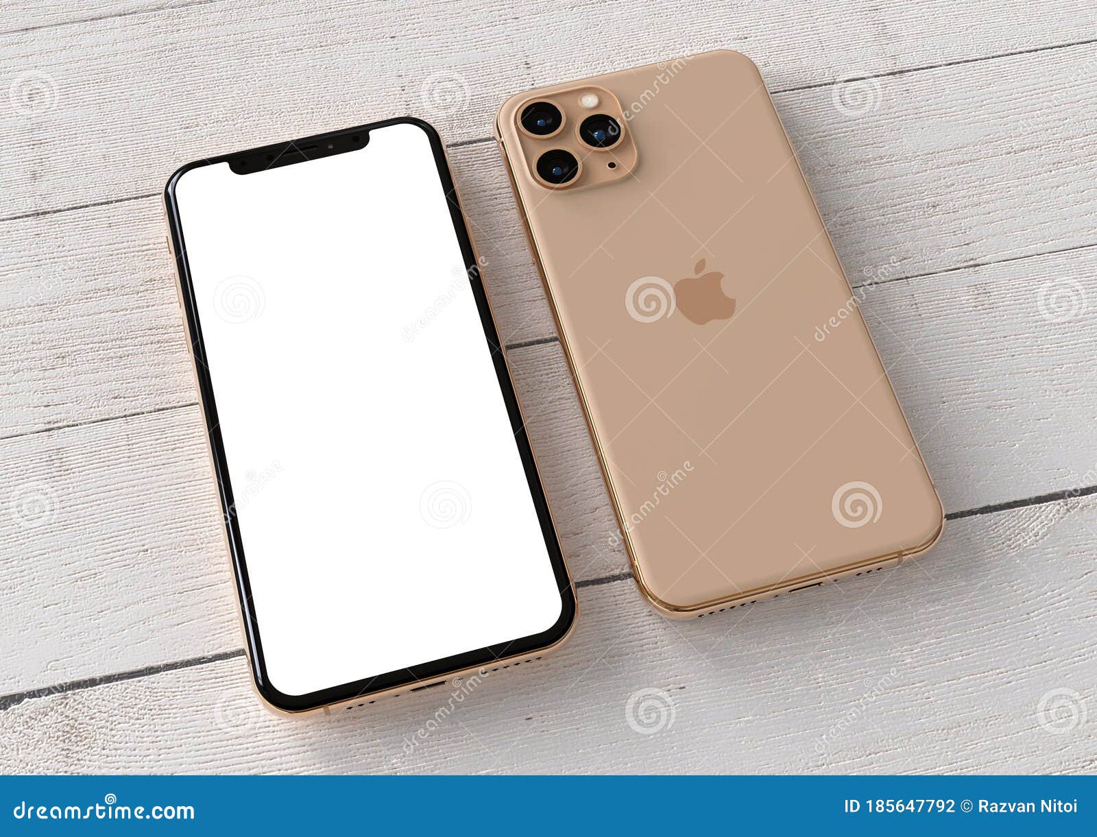 Apple IPhone 11 Pro Rose Gold, Front and Back Sides Editorial ...