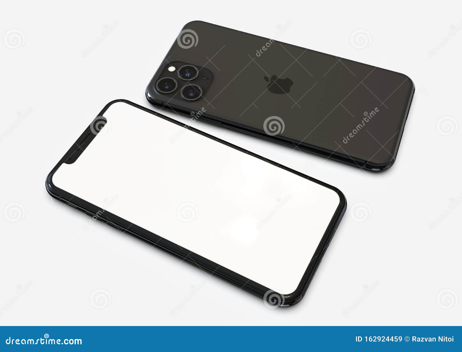 Apple IPhone 11 Pro Space Grey, 2019, Front & Back Editorial Stock ...