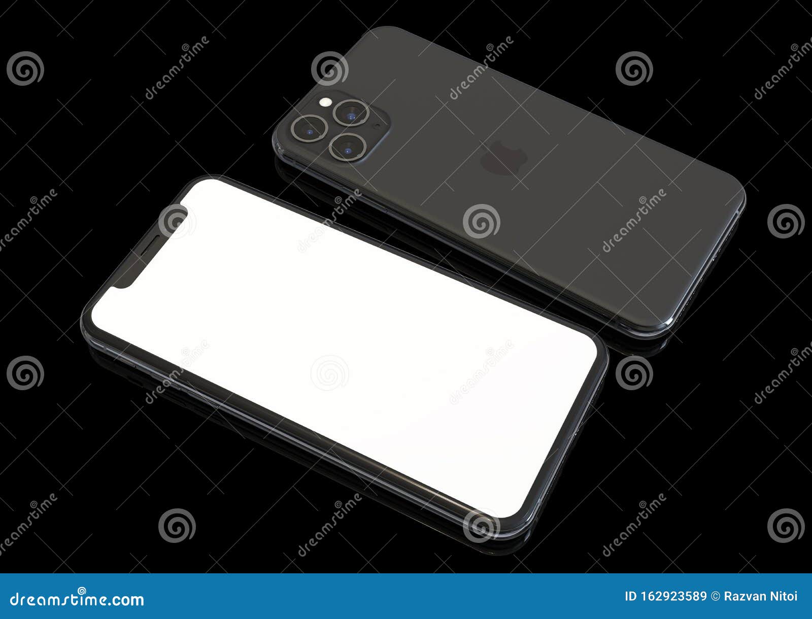 Apple IPhone 11 Pro Space Grey, 2019, Front & Back Editorial Stock ...