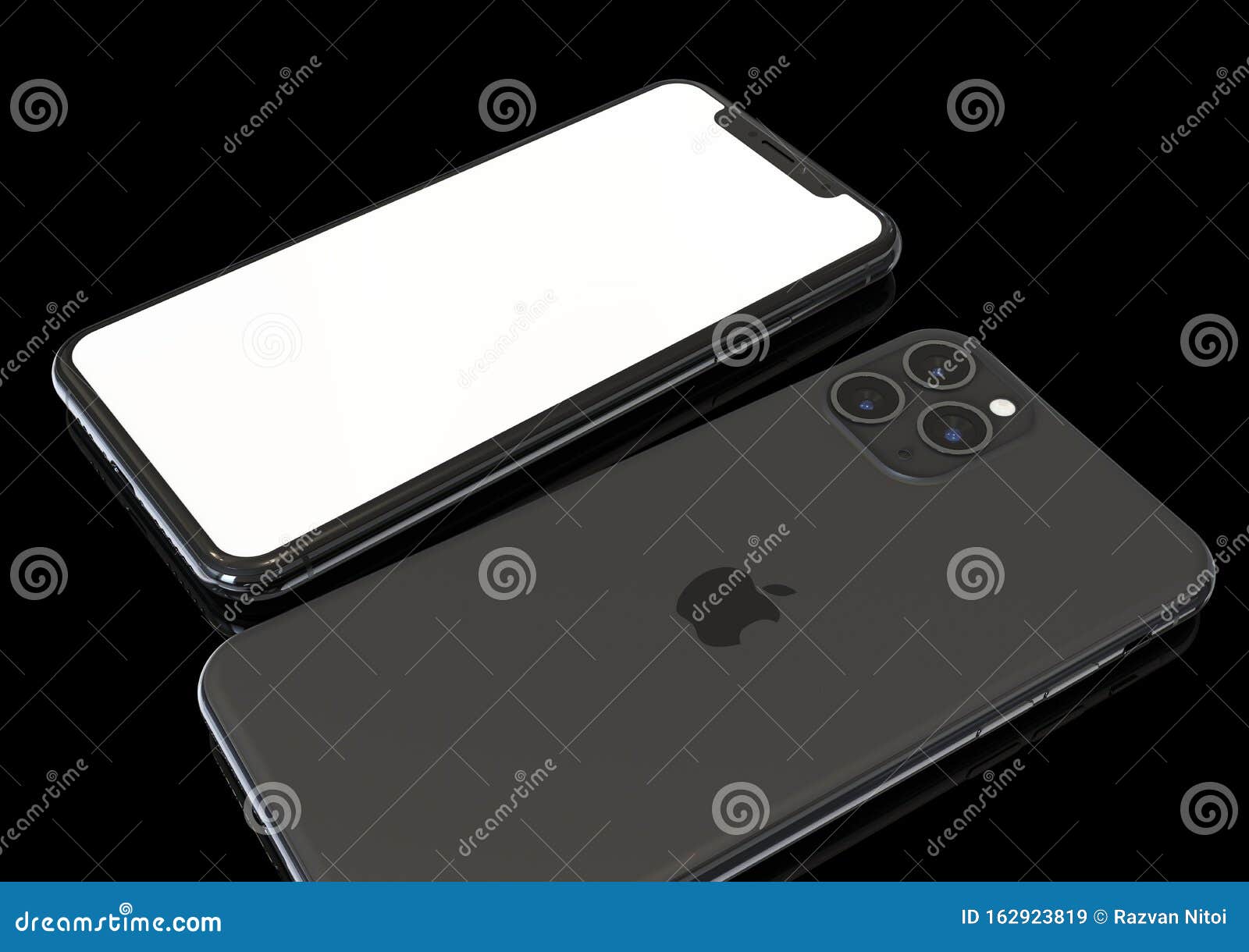 Apple IPhone 11 Pro Space Grey, 2019, Front & Back Editorial Stock ...