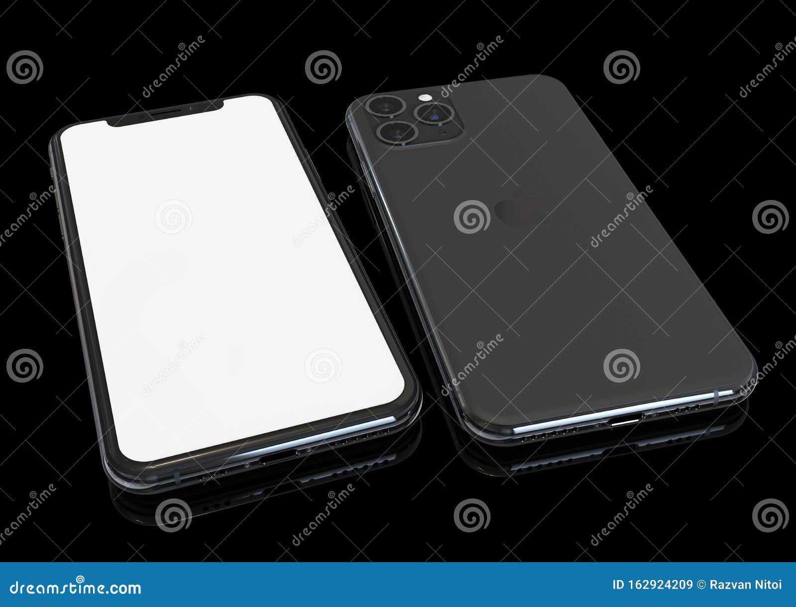Apple IPhone 11 Pro Space Grey, 2019, Front & Back Editorial Stock ...