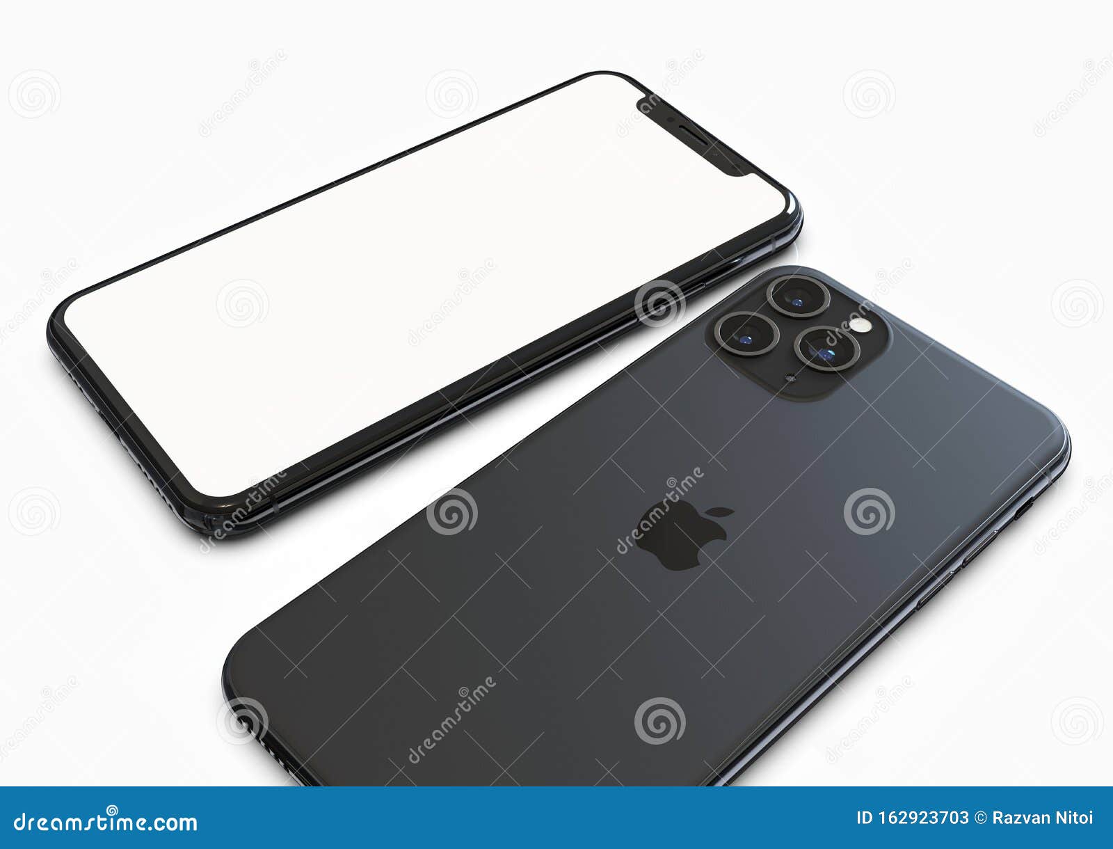 Apple IPhone 11 Pro Space Grey, 2019, Front & Back Editorial Stock ...