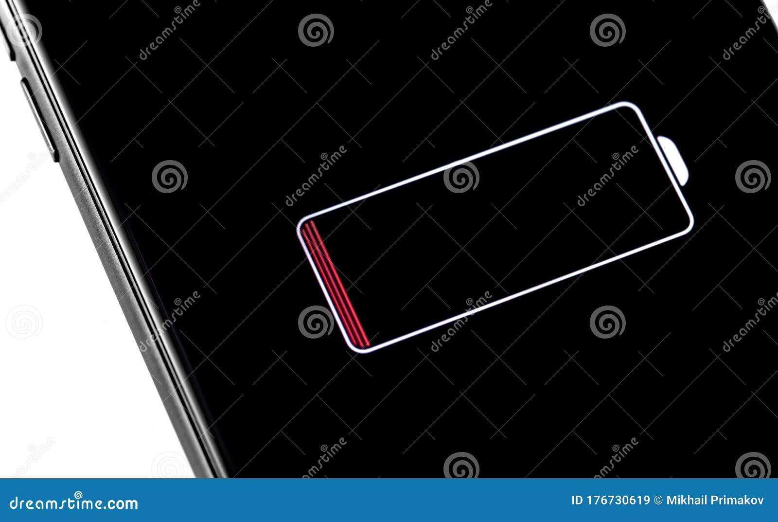 Apple IPhone Smartphone with Battery Logo on the Display Editorial ...