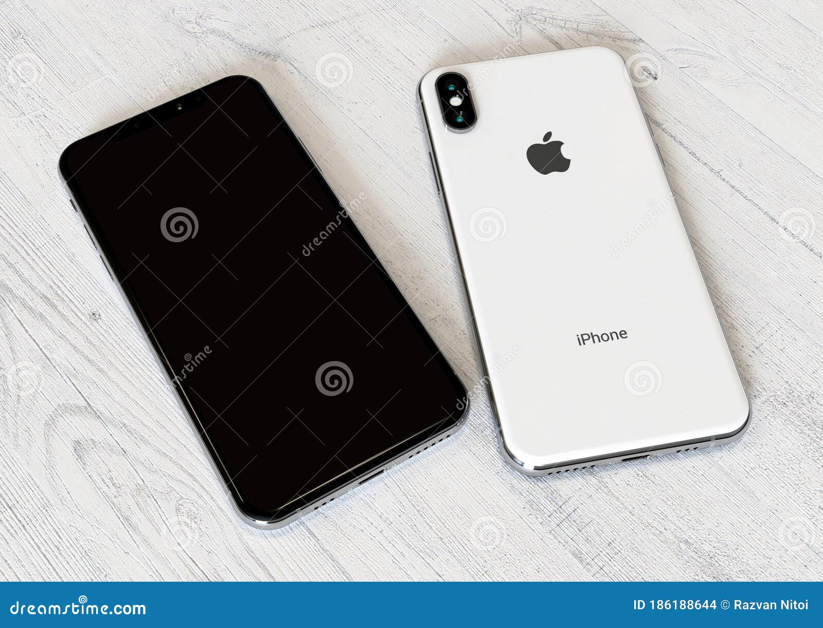 Apple Iphone Xs Max Silver Front And Back Sides Editorial Stock Image Image Of Leaks Dynamic