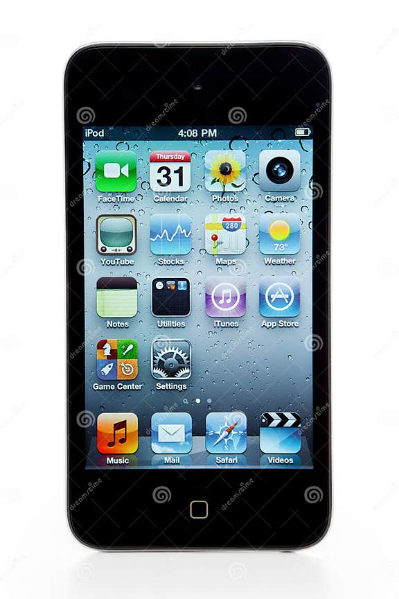 Apple Ipod Touch 4th Generation Editorial Stock Image - Image of icons ...
