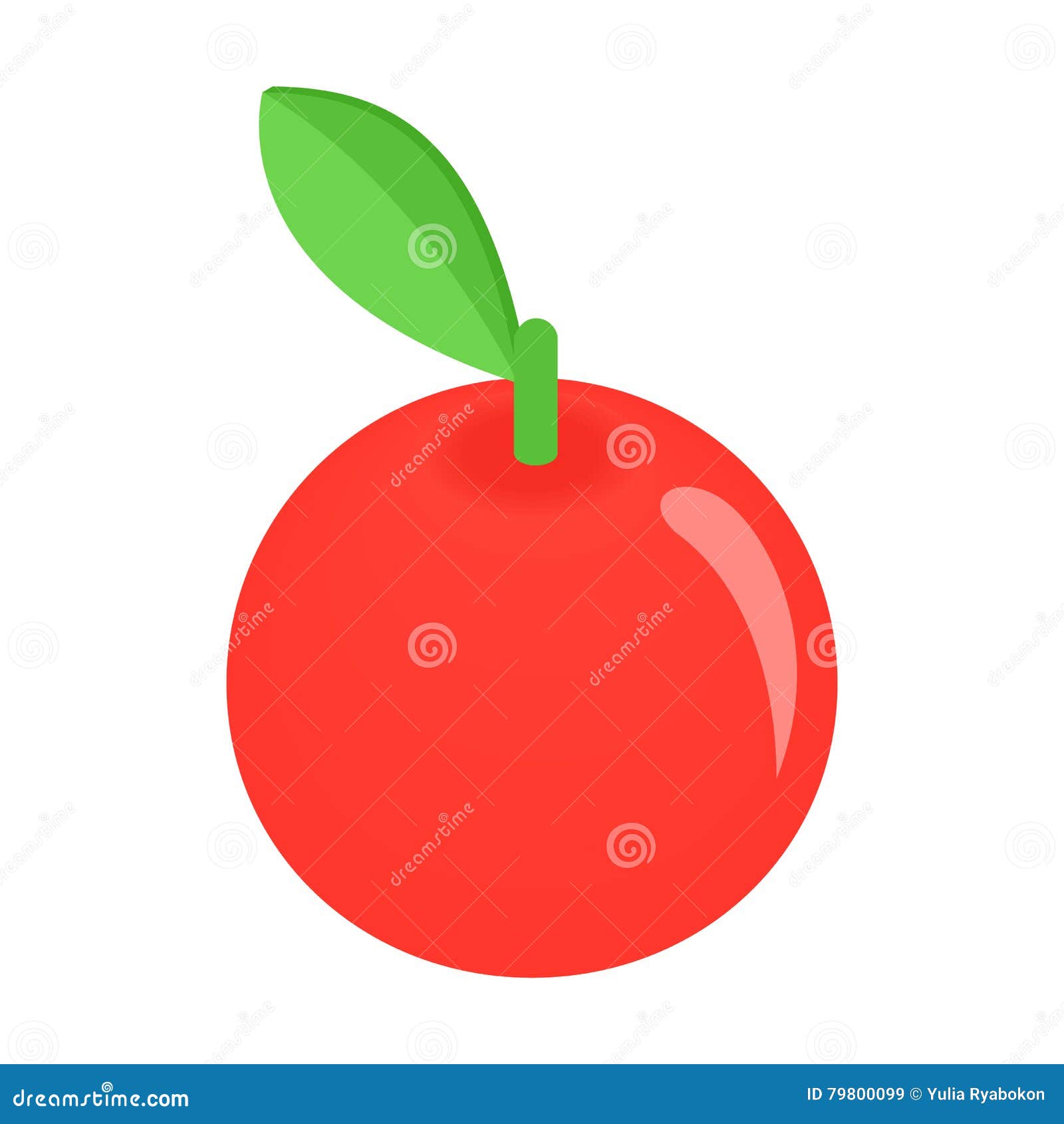 Apple isometric 3d icon stock vector. Illustration of dessert - 79800099