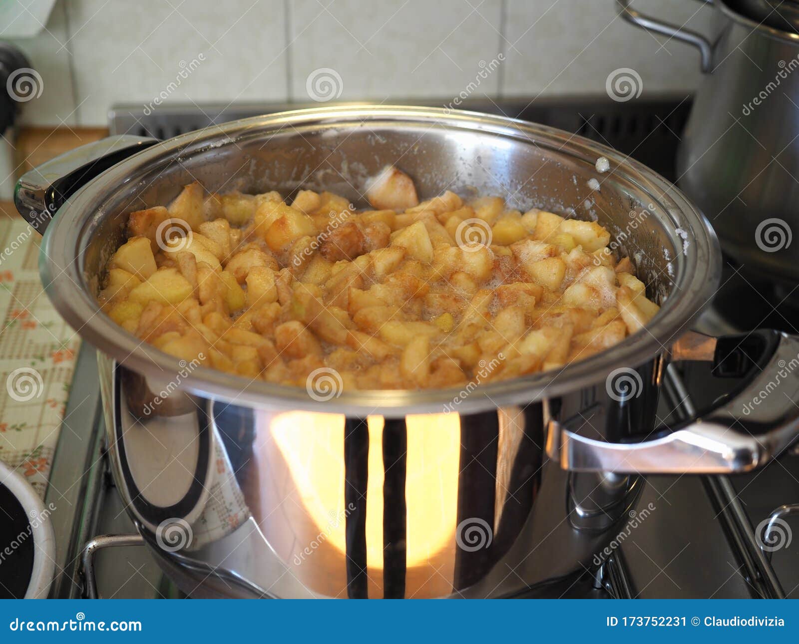Apple jam cooking stock image. Image of food, eating - 173752231