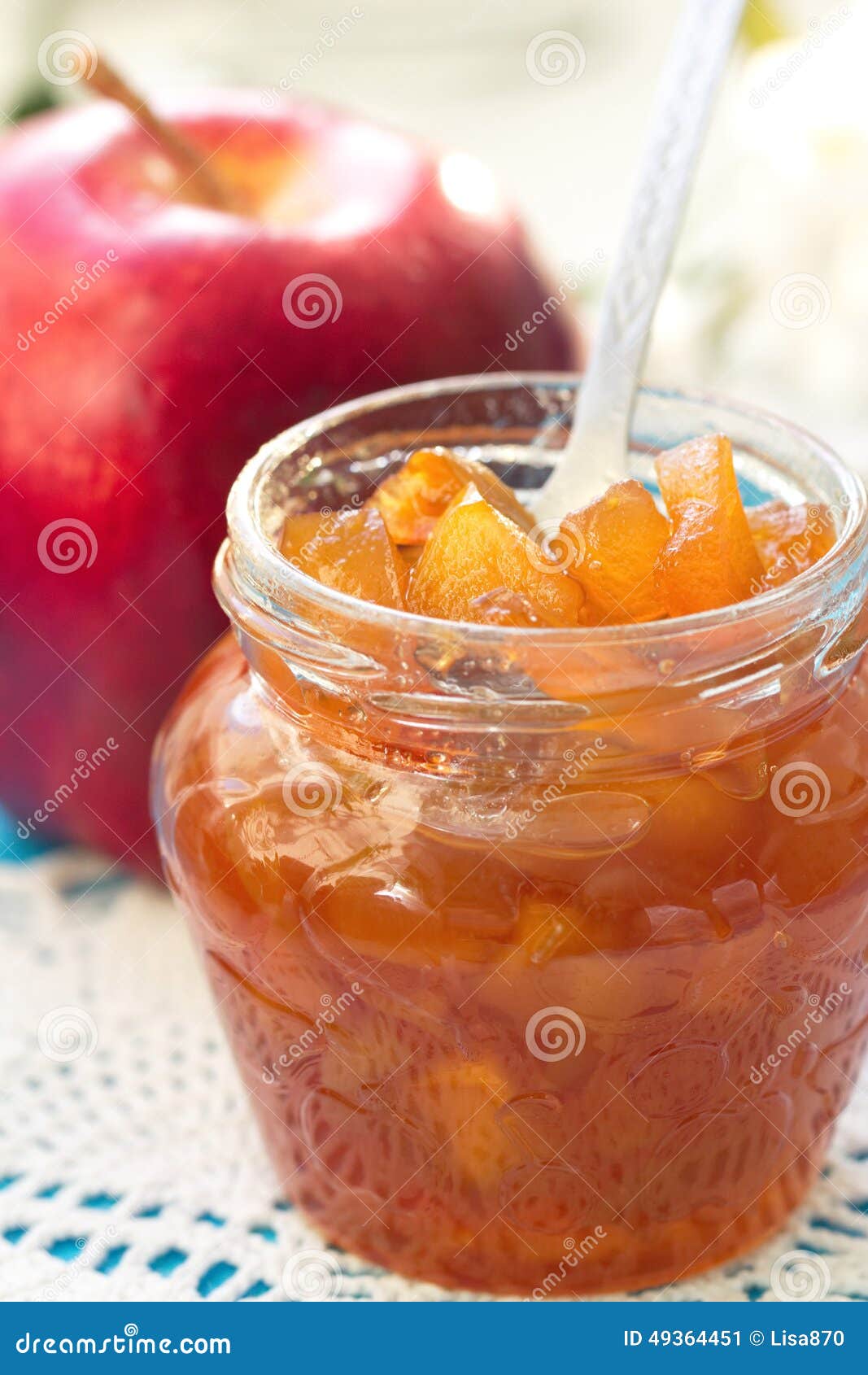 Apple jam stock image. Image of sweet, dessert, fruit - 49364451