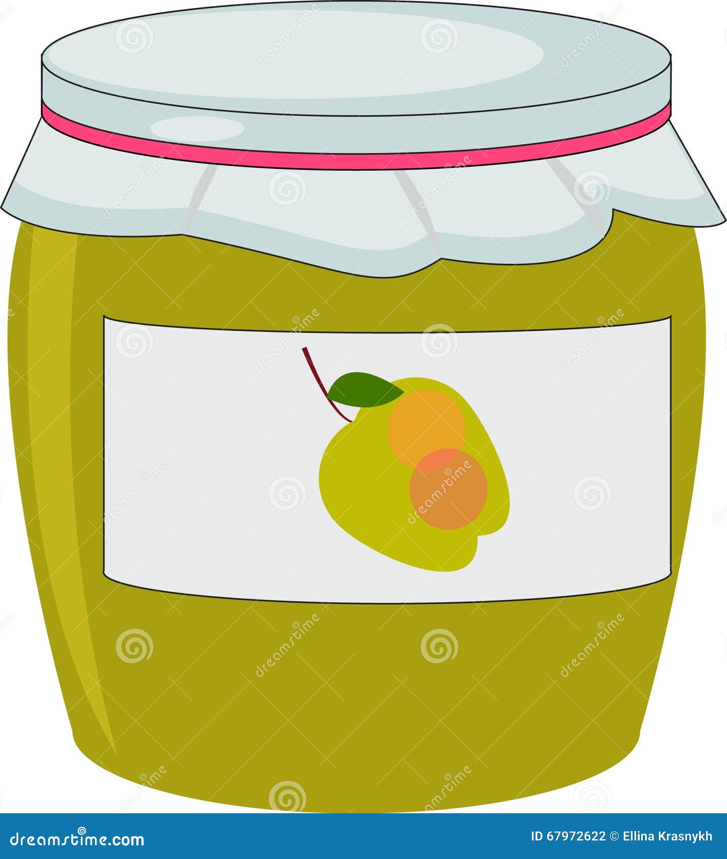 Apple jam in jam-jar stock vector. Illustration of jamnjam - 67972622
