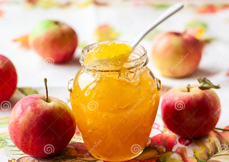 Apple jam stock image. Image of marmalade, dessert, fresh - 42395641