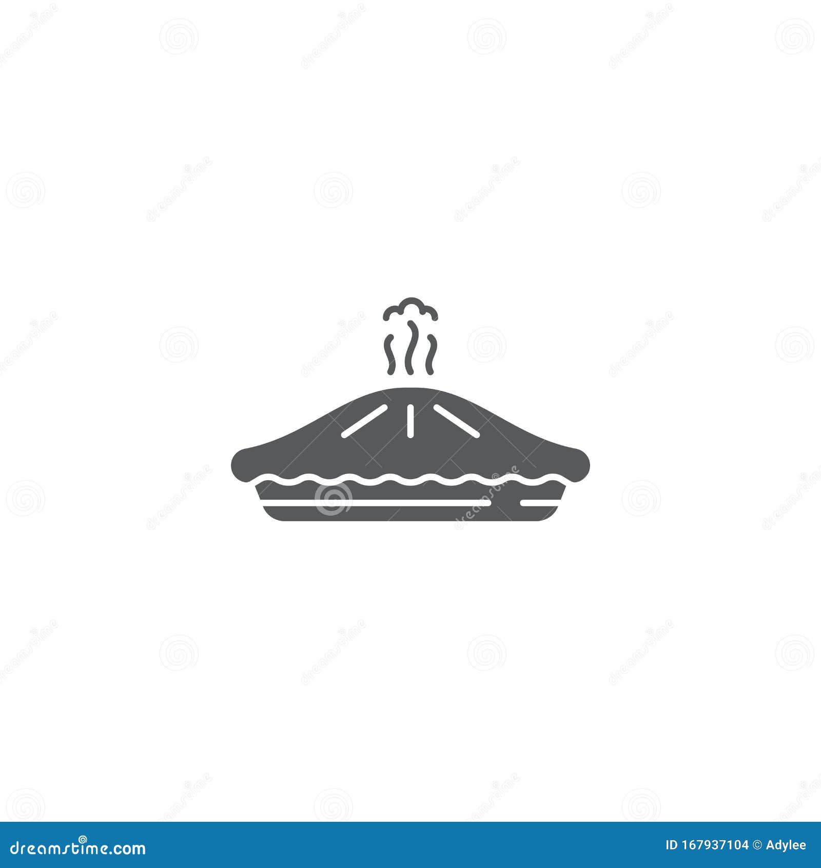 Apple Jam Pie Cake Vector Icon Symbol Food Isolated on White Background ...