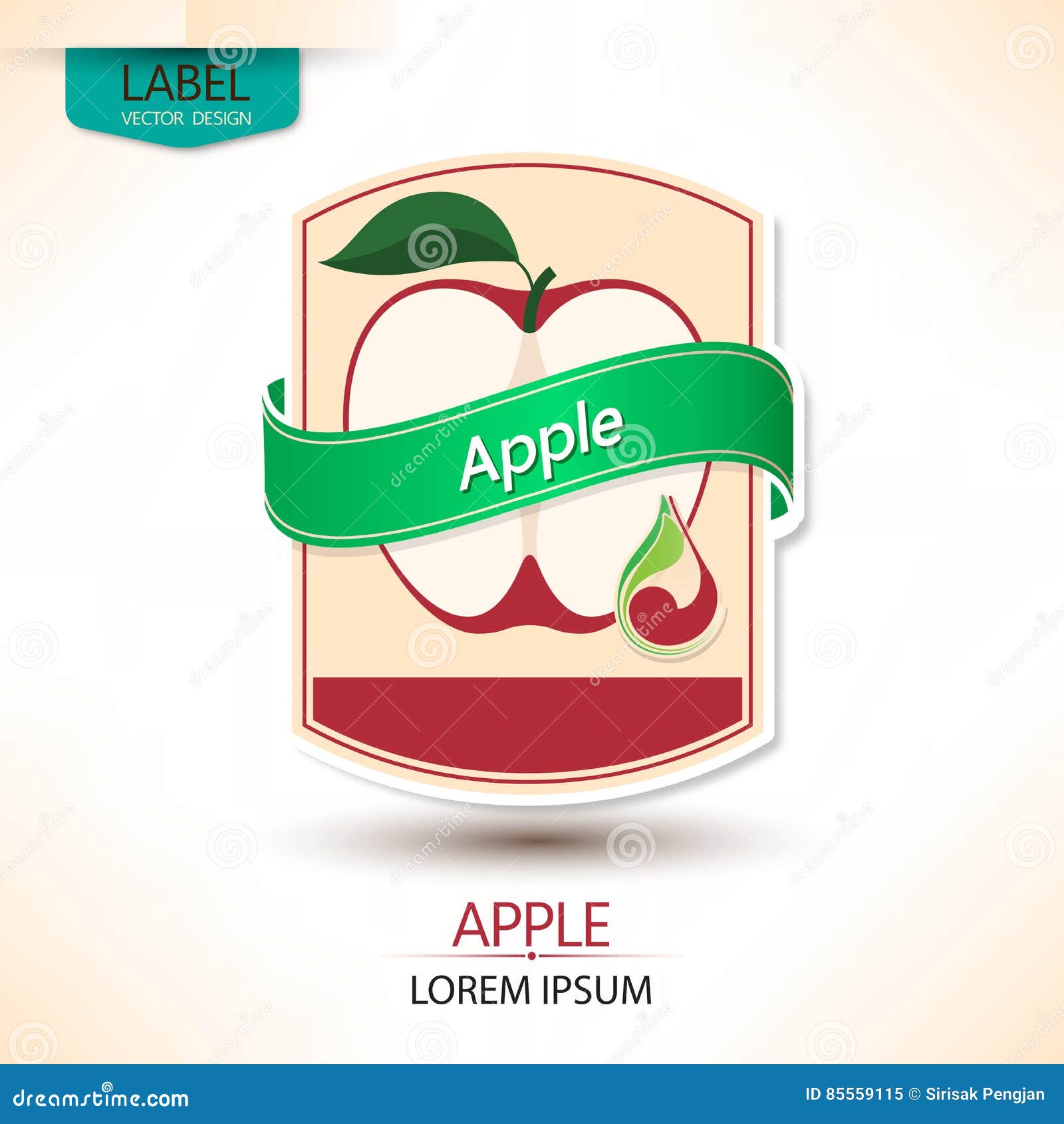 Apple juice label design stock illustration. Illustration of banner ...