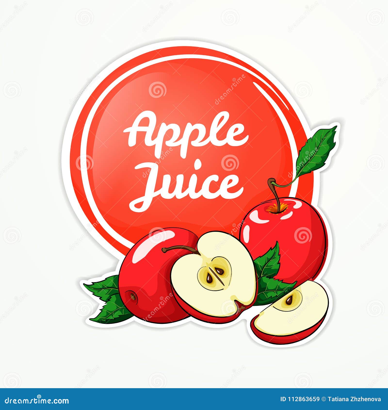 Apple Juice Logo ilustração do vetor. Ilustração de café - 112863659
