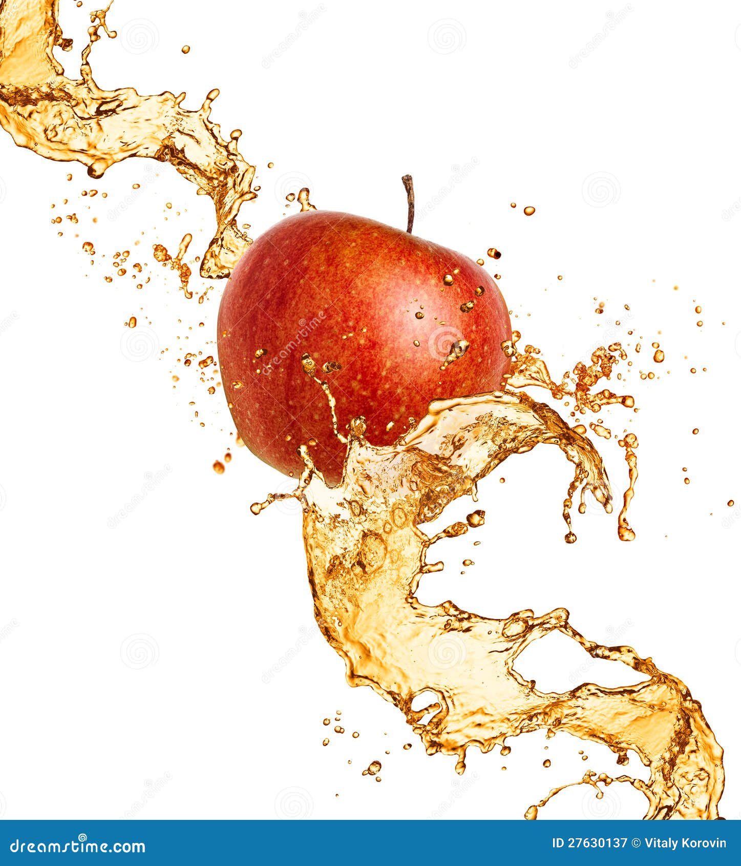 Apple and juice splash stock image. Image of isolated - 27630137