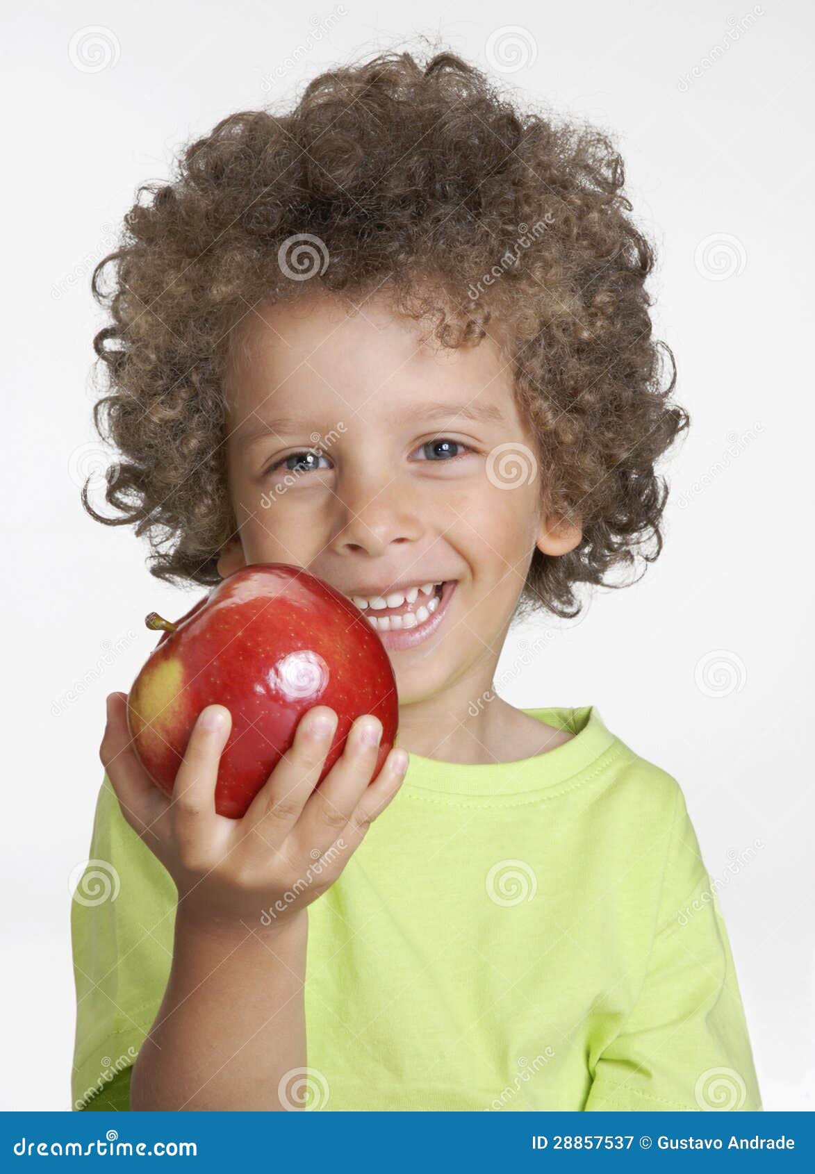 Apple kid. stock image. Image of holding, funny, happiness - 28857537