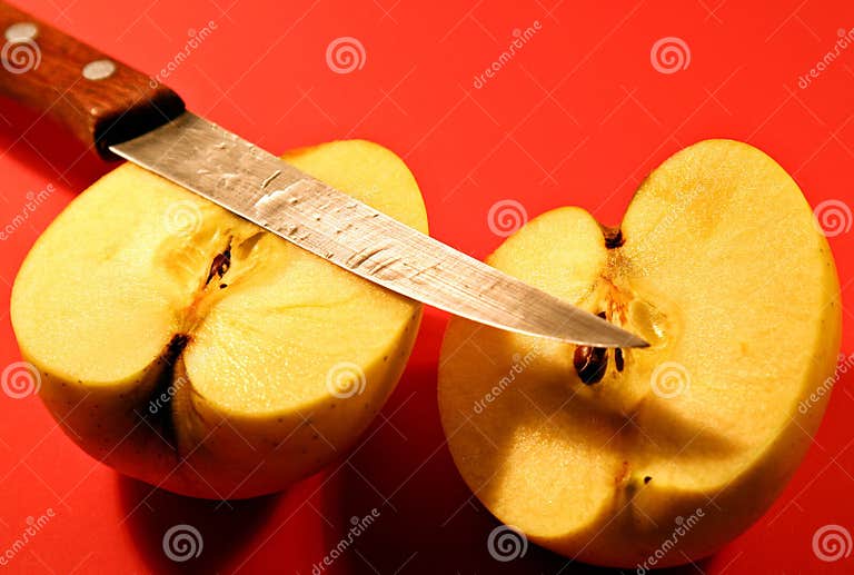 Apple and Knife stock image. Image of seed, apple, blade - 1842319