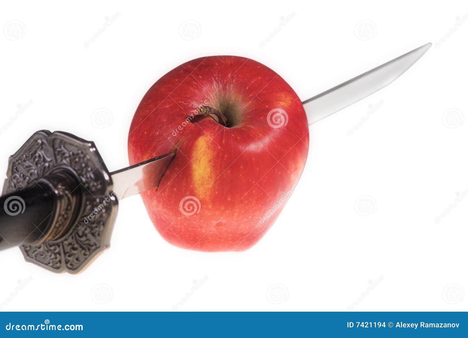 Apple and knife stock photo. Image of sharp, eating, slice - 7421194
