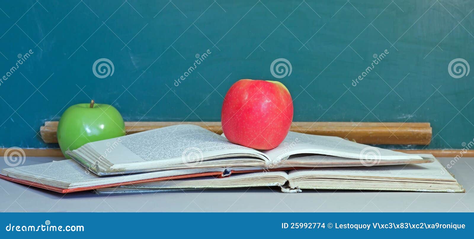Apple of Knowledge, Green and Red Stock Photo - Image of education ...