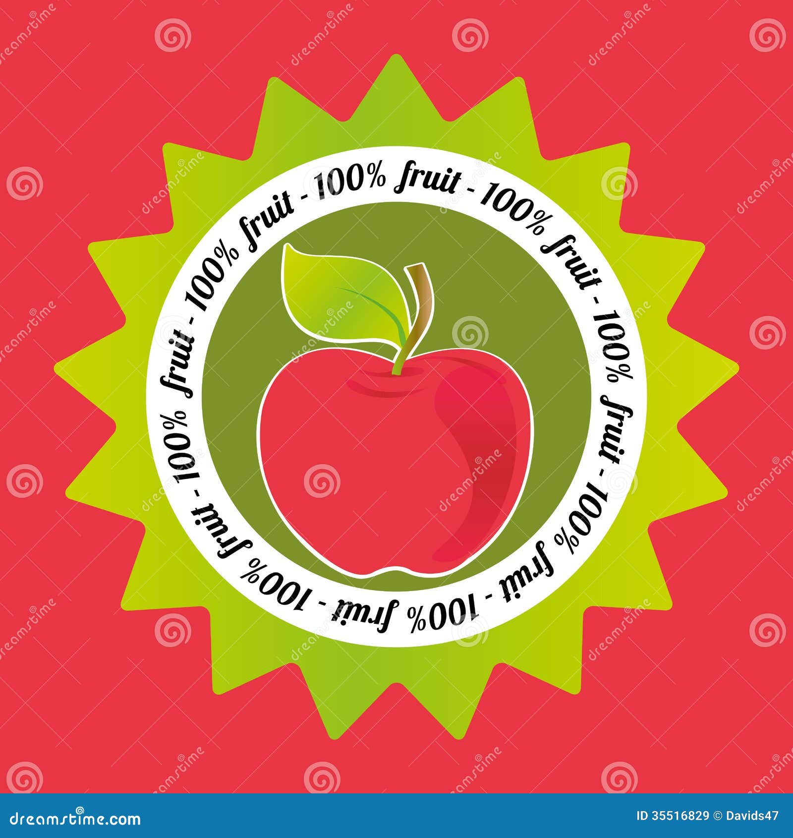Apple label stock vector. Illustration of fruit, point - 35516829