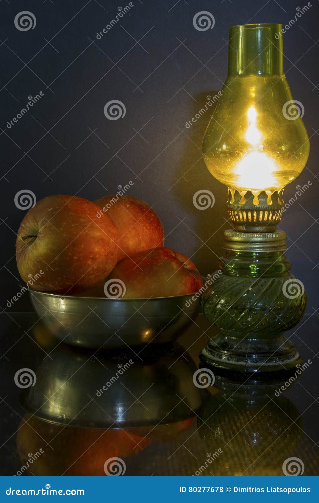 Apple and lamp stock photo. Image of vintage, night, delicious - 80277678