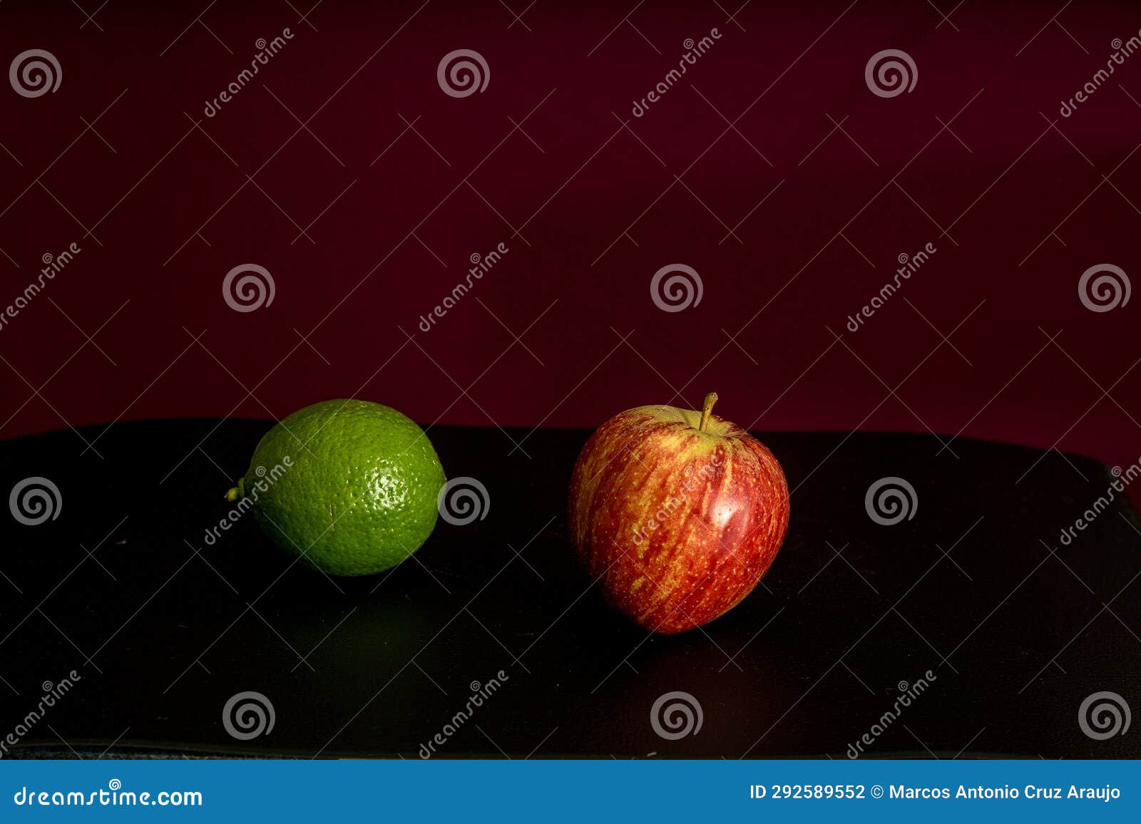 Apple and lemon fruits stock photo. Image of background - 292589552