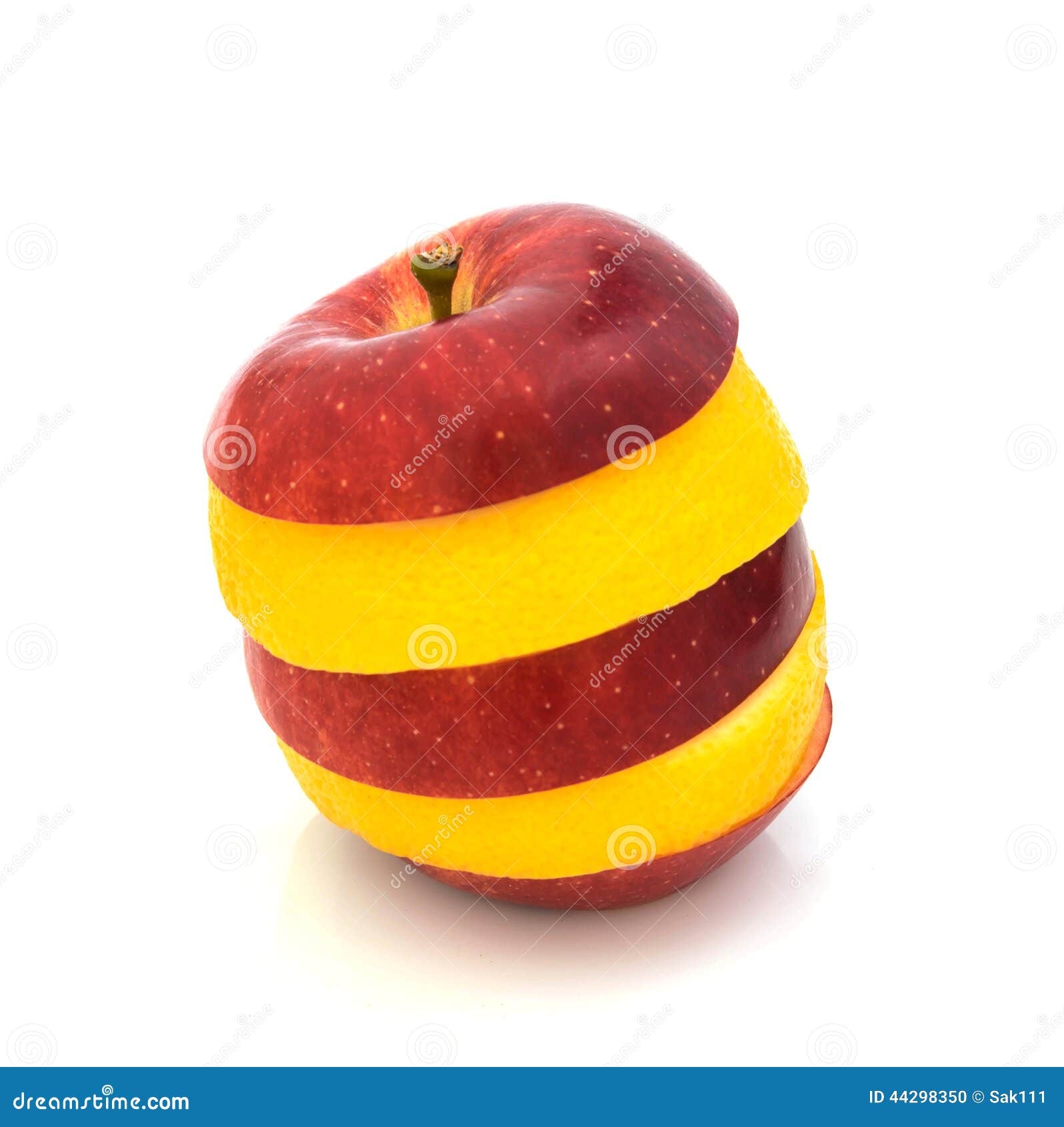 Apple and Lemon Isolated on a White Background Stock Photo - Image of ...