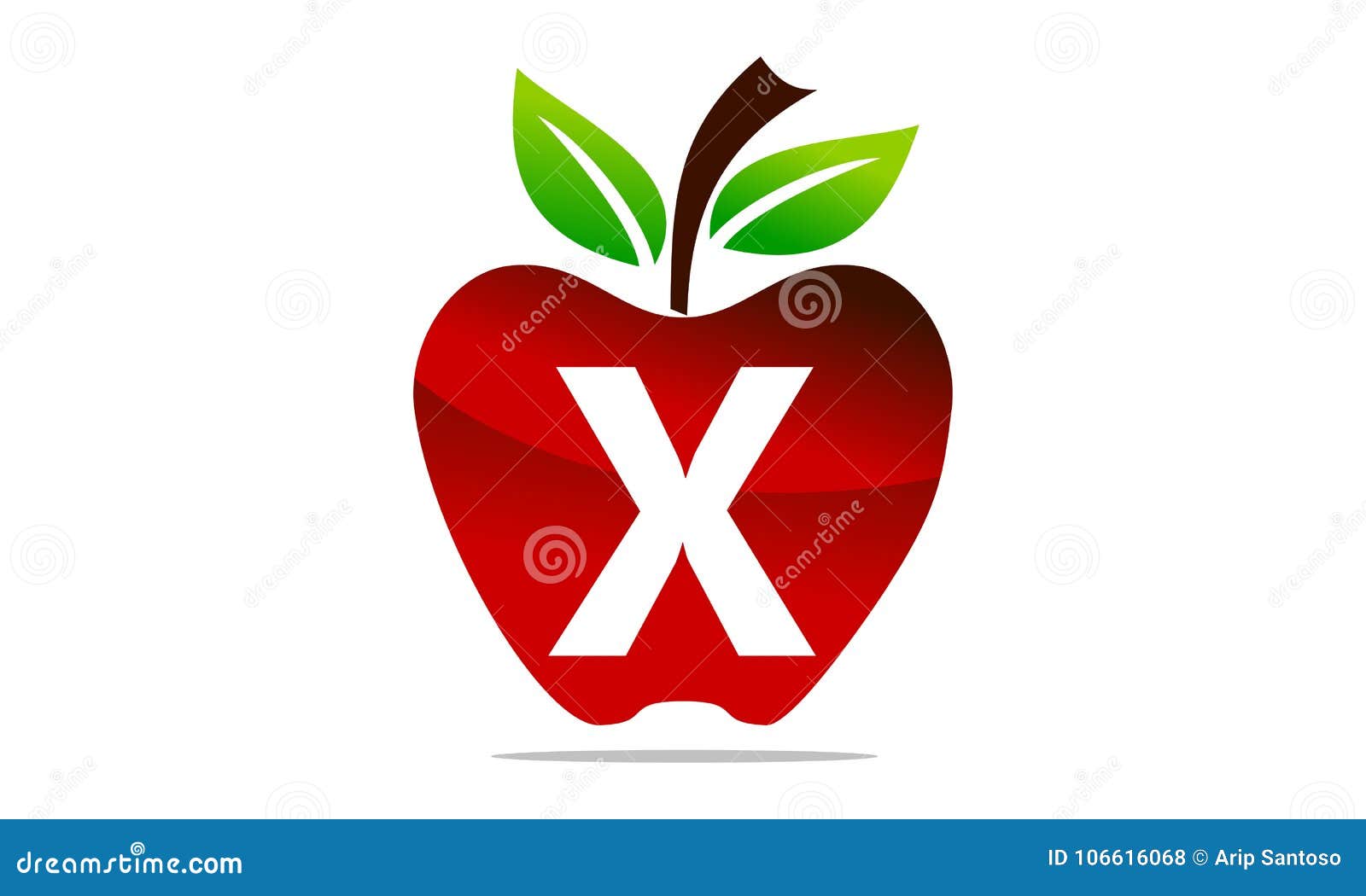 Apple Letter X Logo Design Template Stock Vector - Illustration of ...