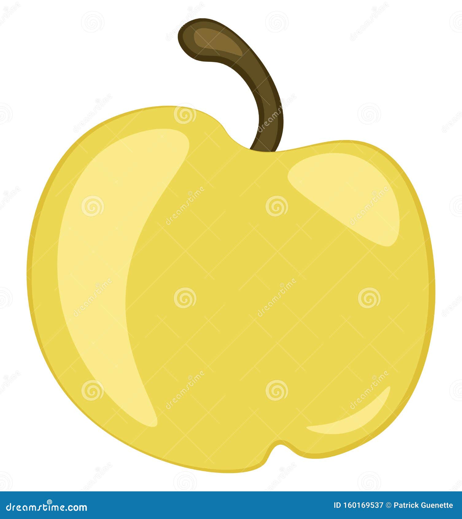 A Yellow Apple, Vector or Color Illustration Stock Vector ...