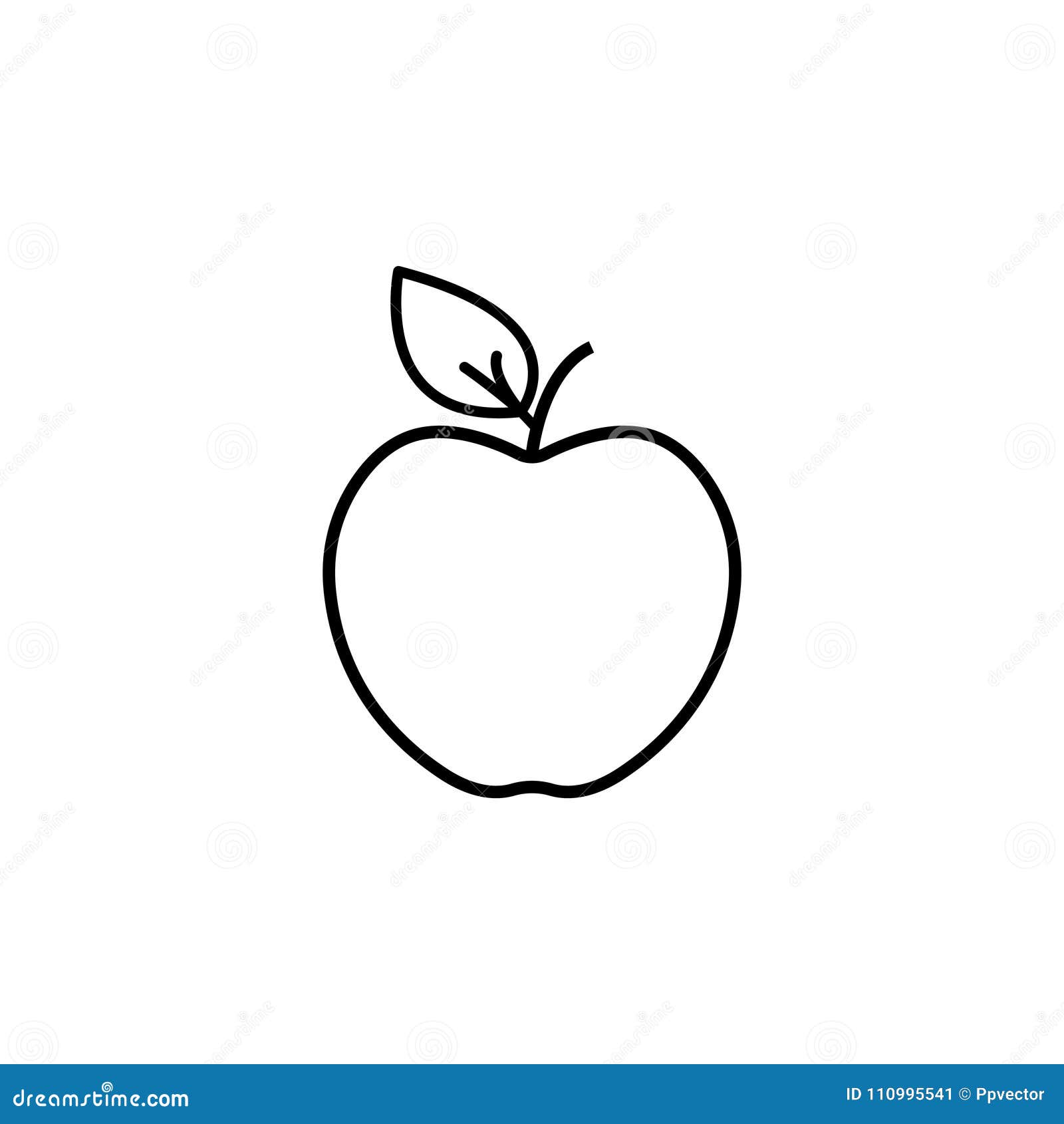 Apple line Icon. vector stock vector. Illustration of apple - 110995541