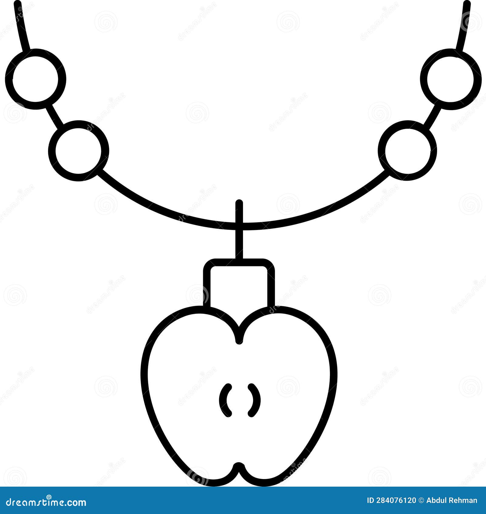Apple Locket Outline Vector Icon that Can Easily Edit or Modify. Stock ...