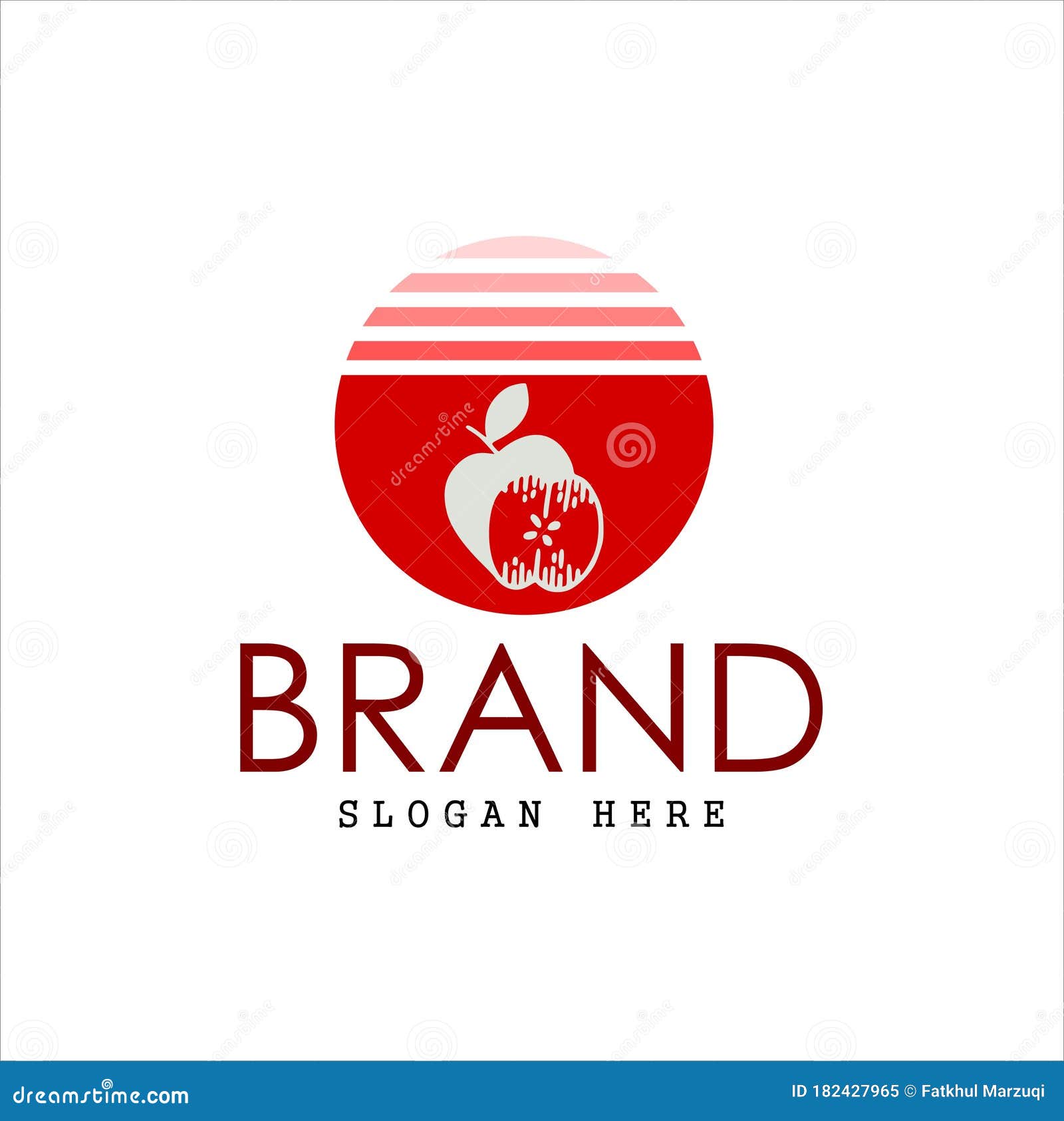Apple Logo, Apple Logo Vector with Red Circle and White Background ...