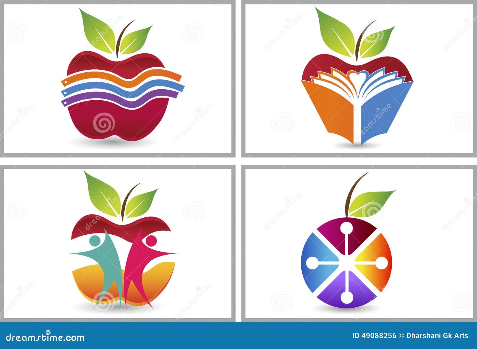 Apple logo collections stock vector. Illustration of collections - 49088256