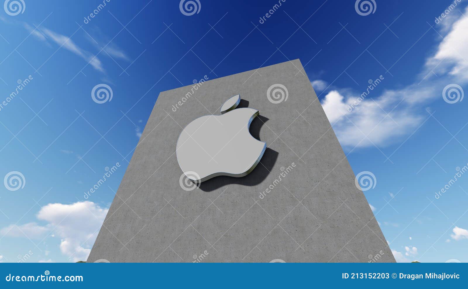 Apple Logo, Editorial Use only, 3D Editorial Stock Photo - Illustration ...