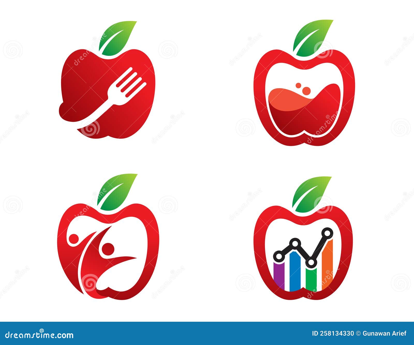 Modern Apple Logo or Icon Template Design Vector Stock Vector ...