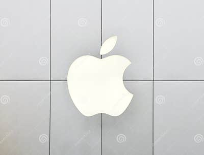 Apple Logo neon light editorial photography. Image of advertising ...