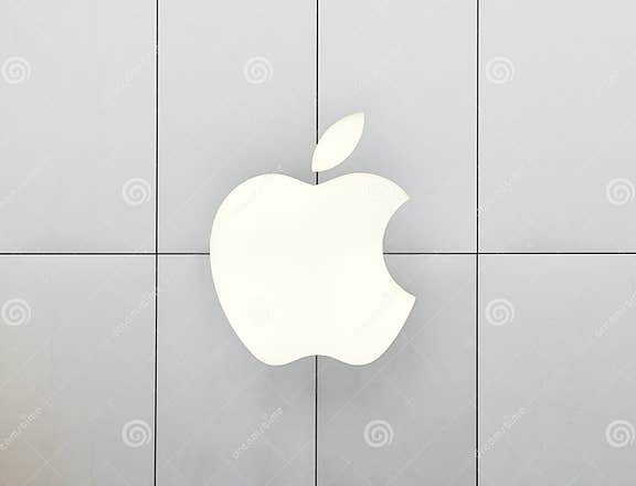 Apple Logo neon light editorial photography. Image of advertising ...
