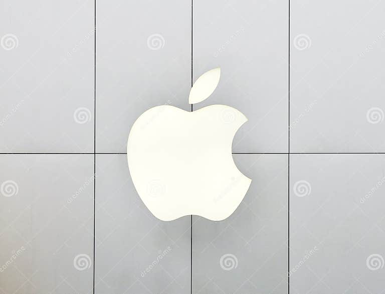 Apple Logo neon light editorial photography. Image of advertising ...