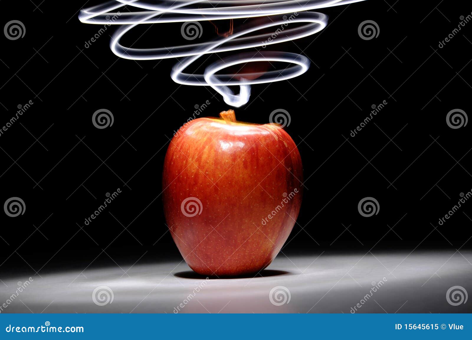 Apple with Long Exposure Light Stock Image - Image of health, nutrition ...