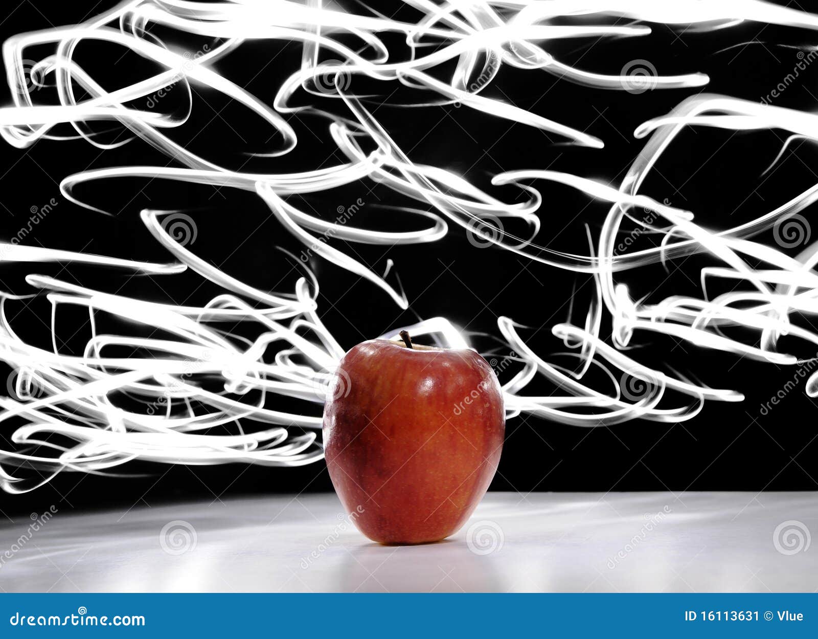 Apple with Long Exposure Light Stock Image - Image of exposure ...