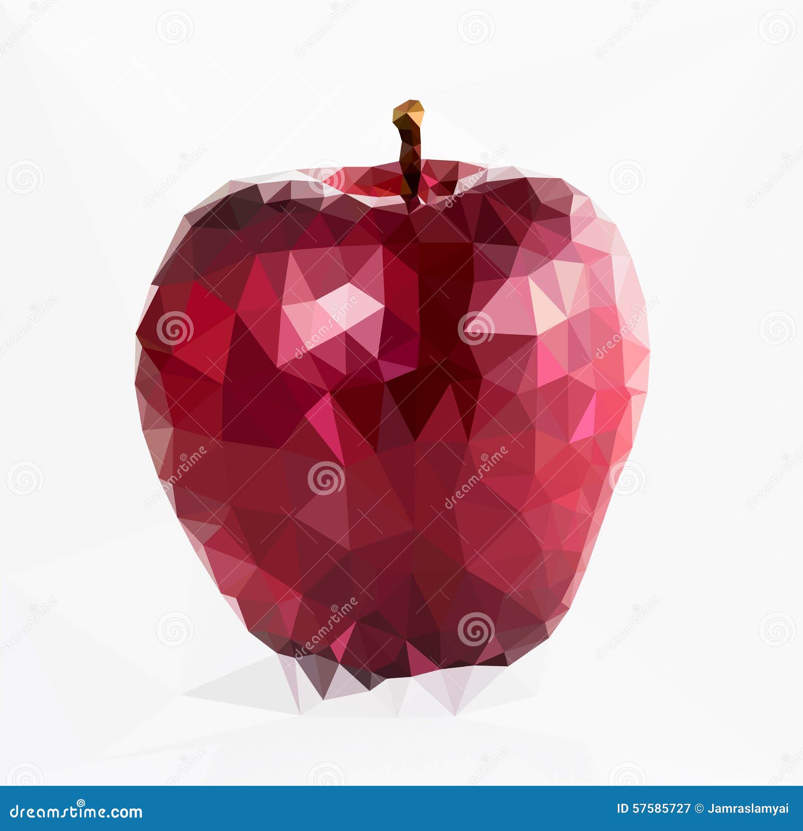 Apple low poly stock illustration. Illustration of geometric - 57585727