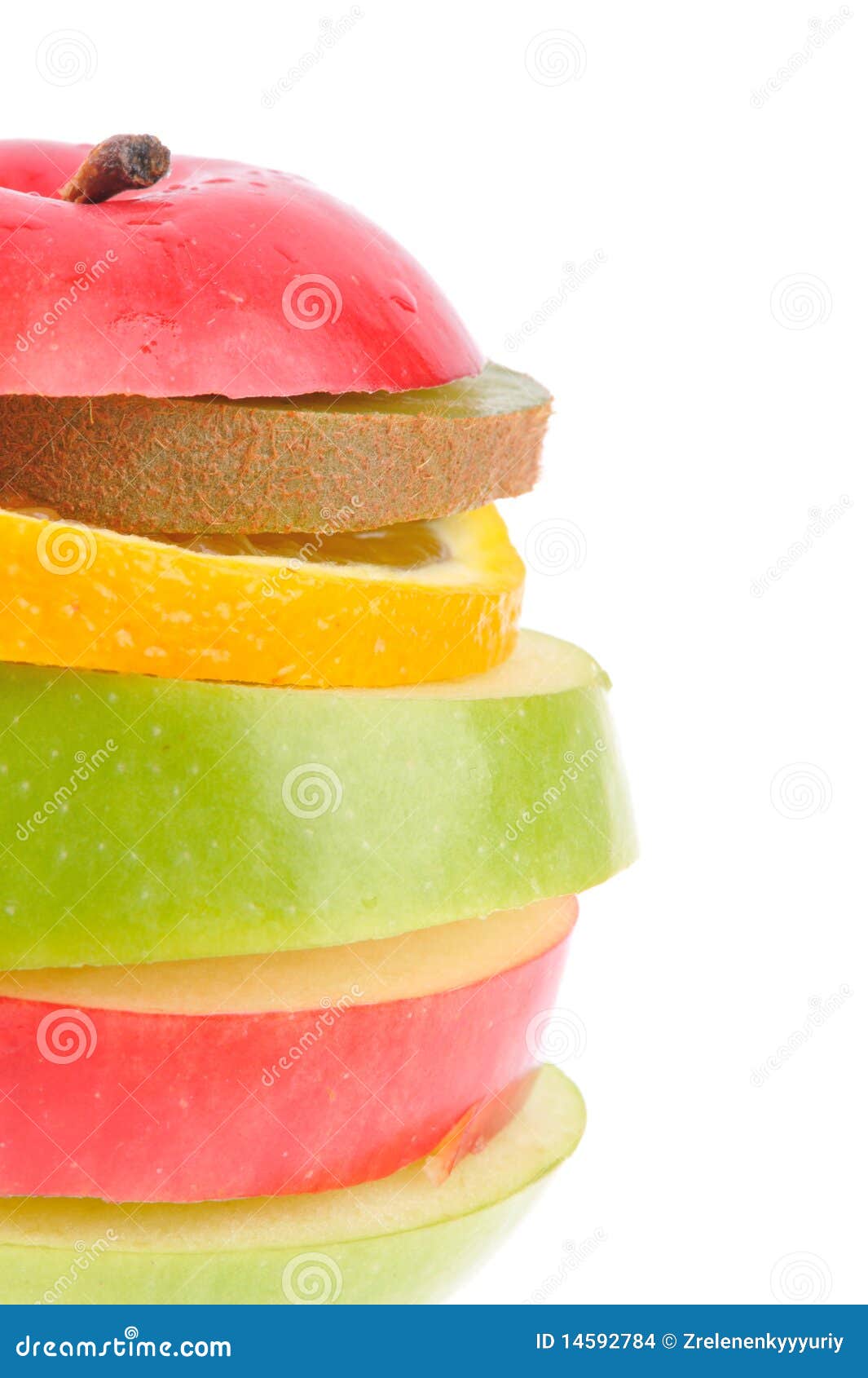 Apple Made From Different Fruits Stock Photo - Image of kiwi, food ...
