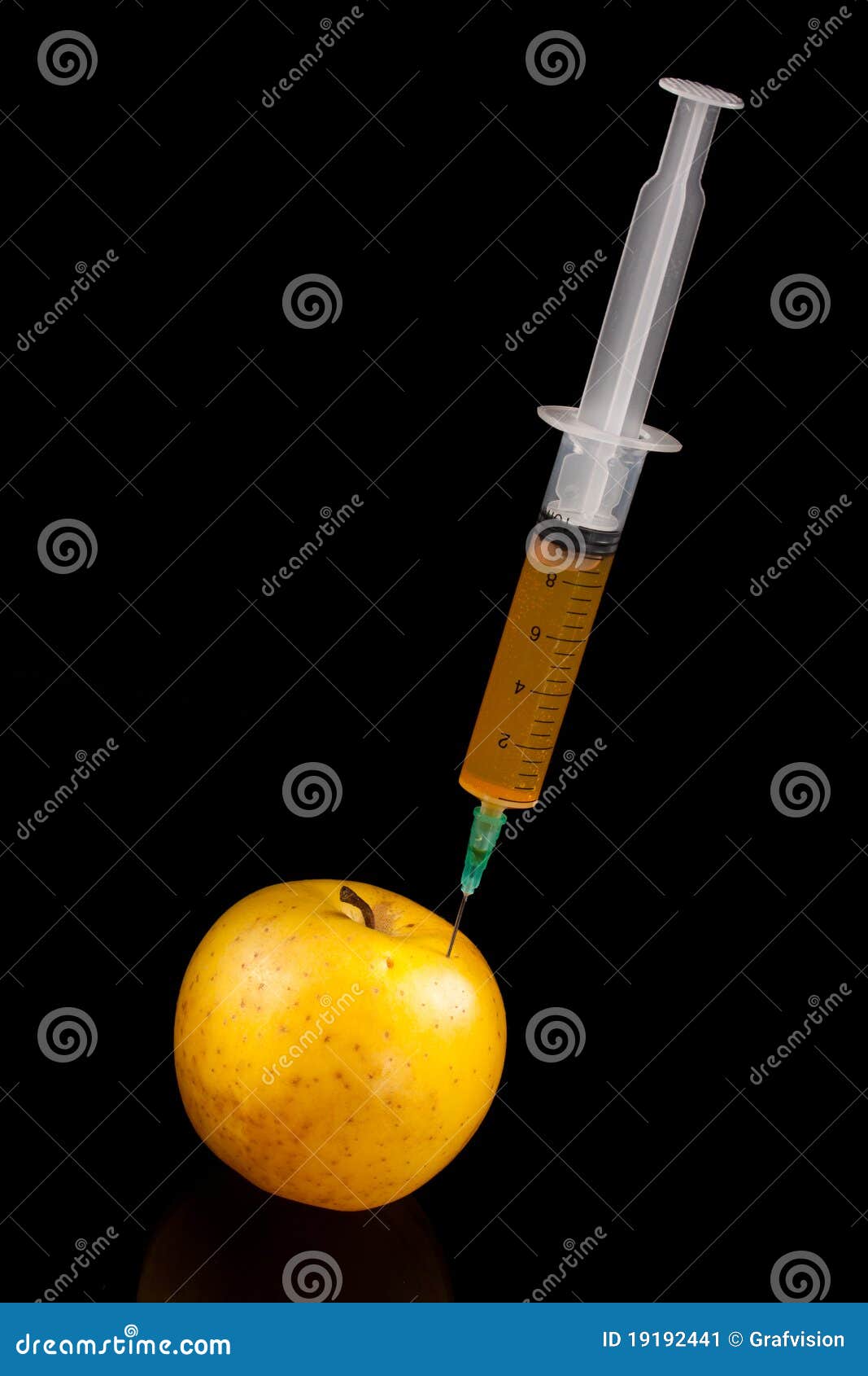 Apple manipulation stock image. Image of experiment, injection - 19192441
