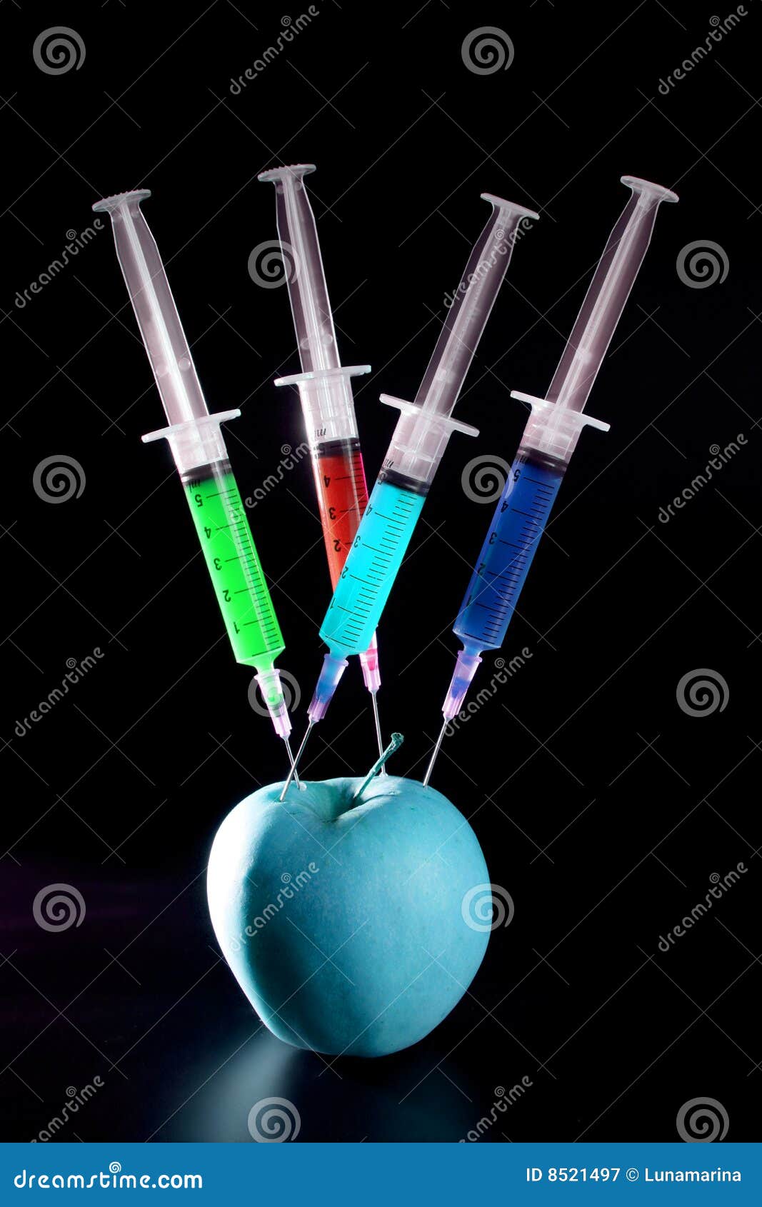 Apple Manipulation with Syringes Stock Image - Image of drug, diet: 8521497