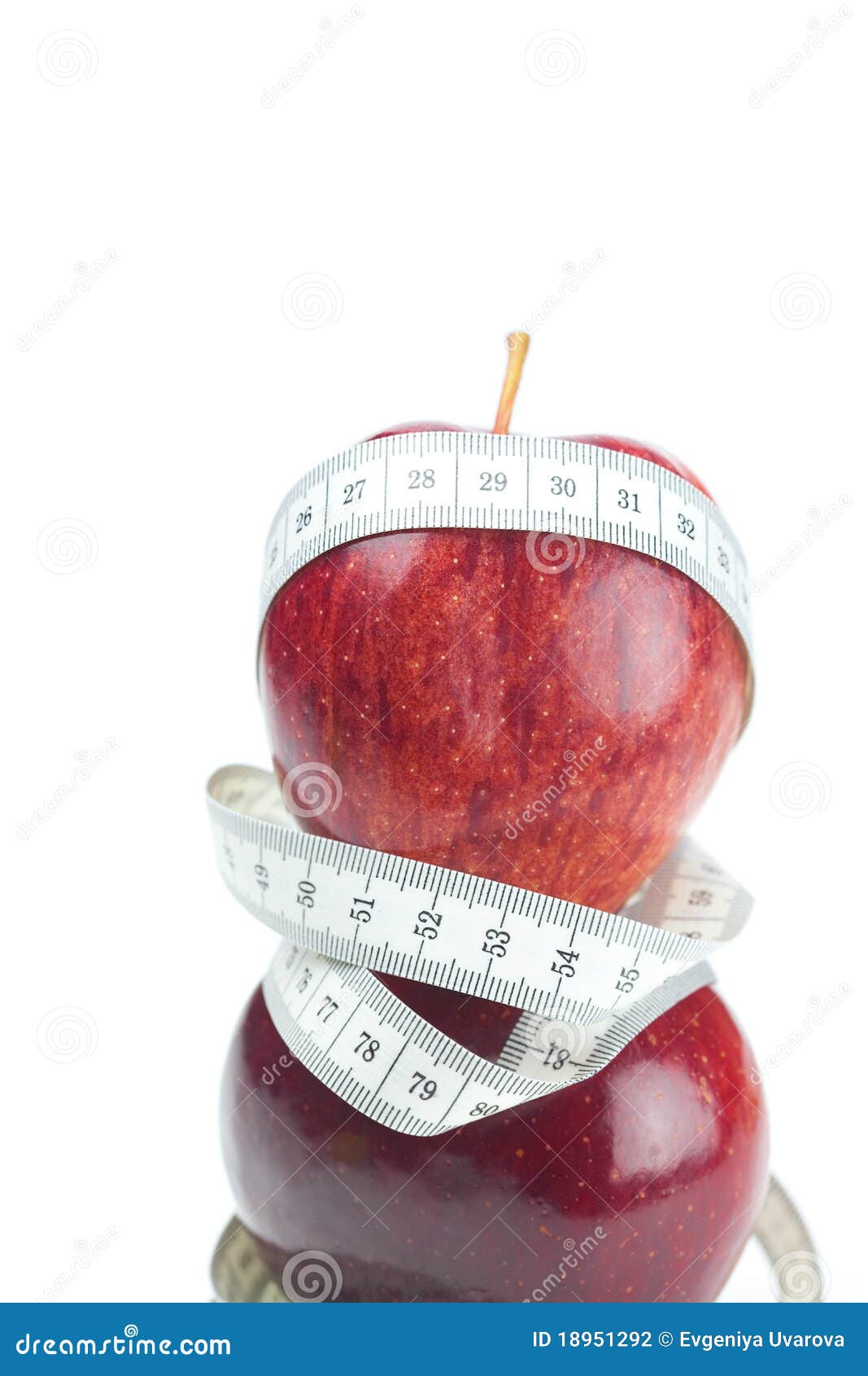 Apple and measure tape stock photo. Image of apple, measuring - 18951292