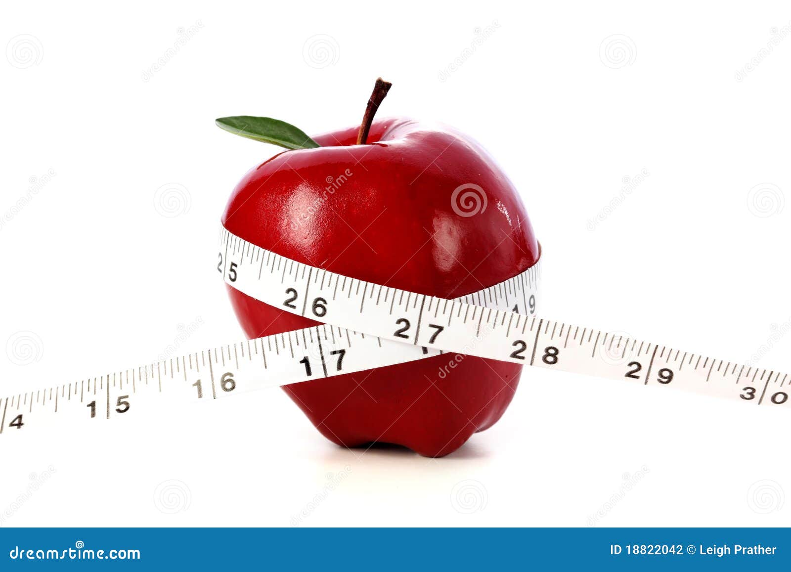 Apple and measuring tape stock photo. Image of object - 18822042