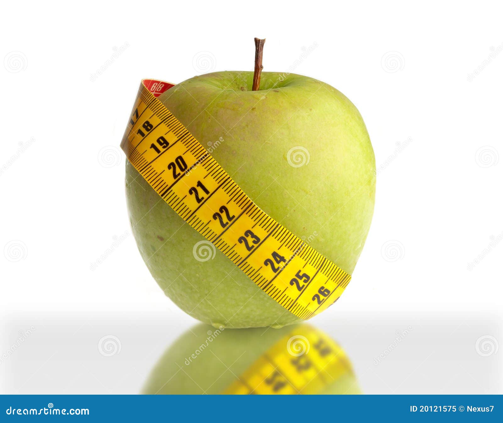Apple with Measuring Tape stock image. Image of tape - 20121575
