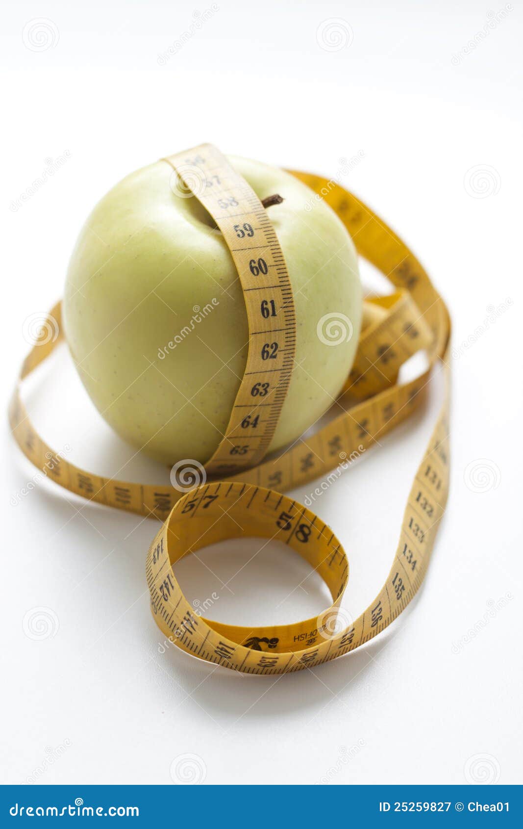 Apple and measuring tape stock image. Image of apple - 25259827