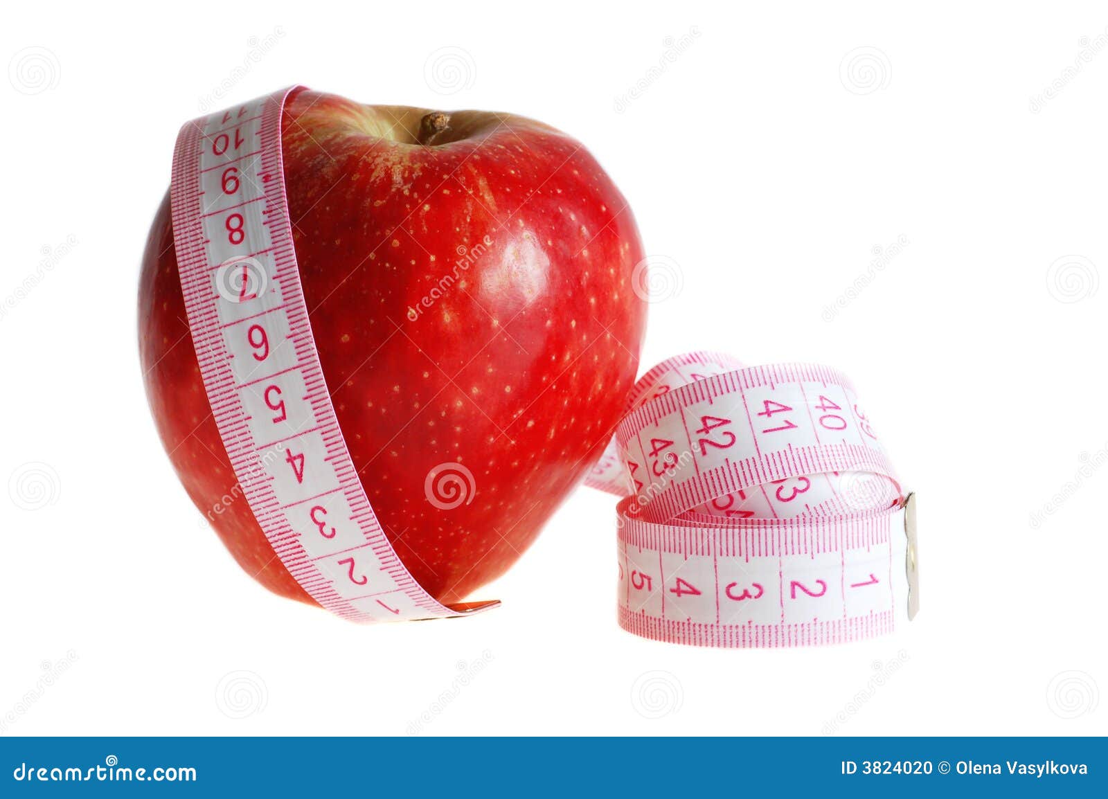 Apple and Measuring Tape stock photo. Image of fresh, diet - 3824020